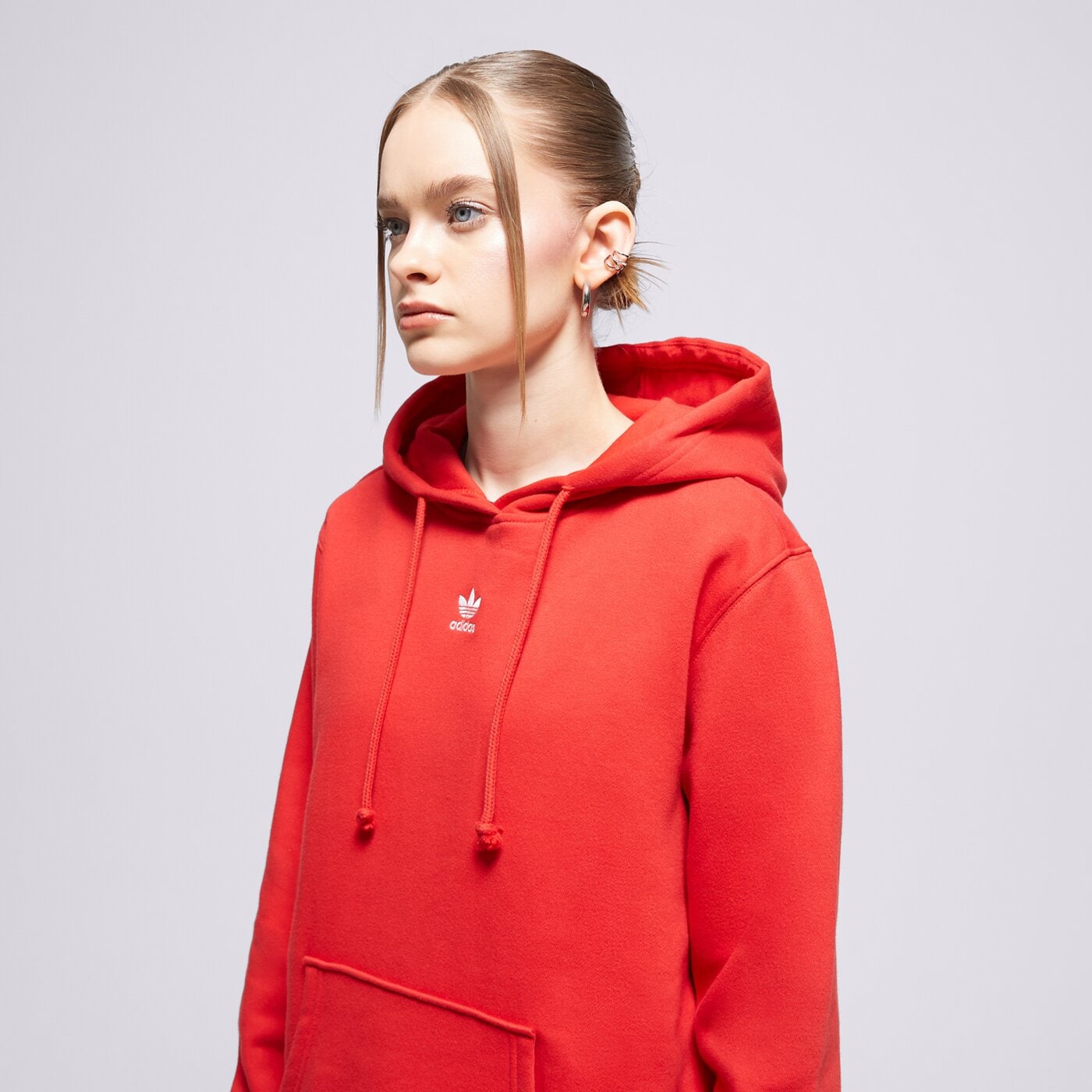 ADIDAS MIKINA S KAPUCÍ HOODIE IA6416 | barva ČERVENÁ | Módní Mikiny. Ženy Oblečení eshop Sizeer.cz