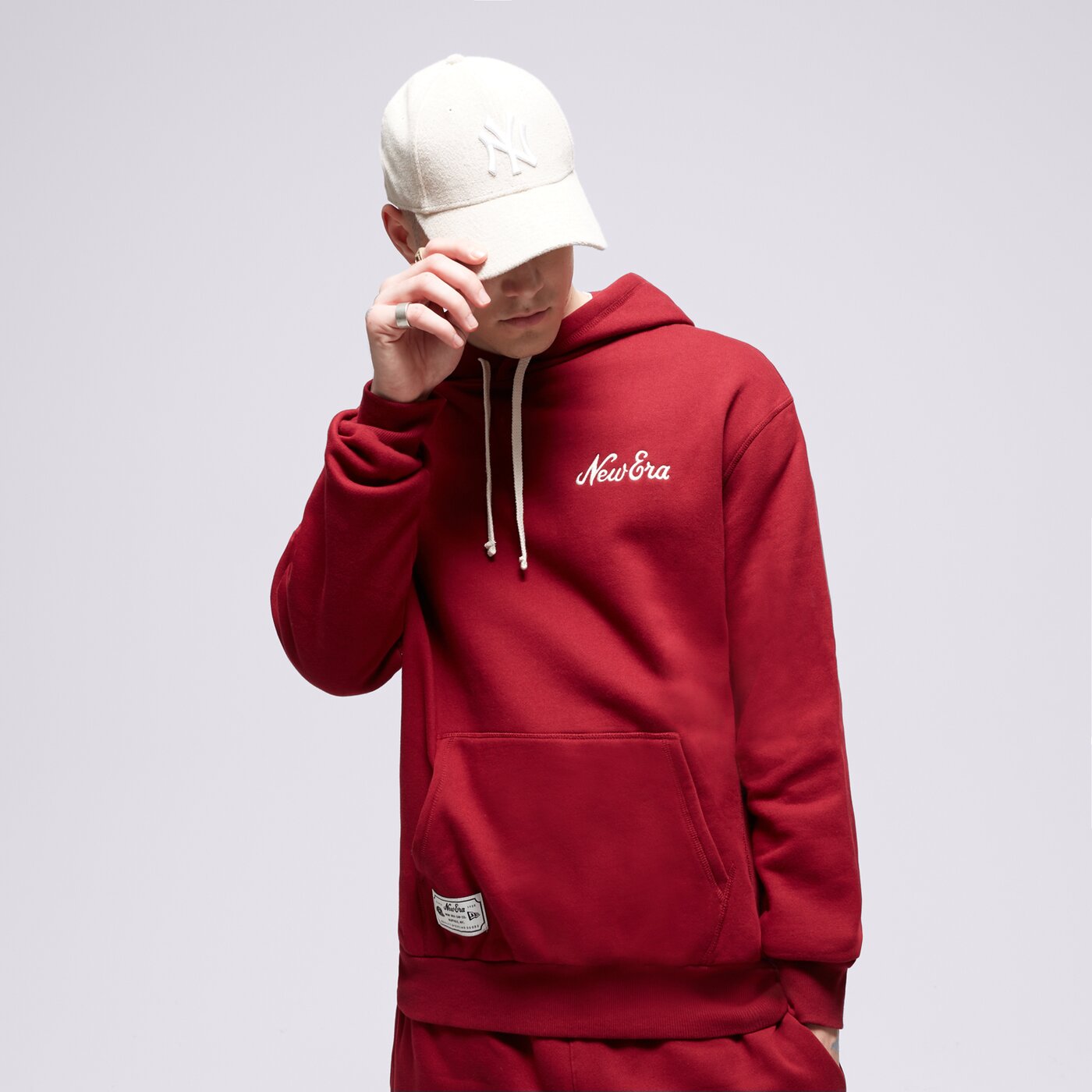 NEW ERA MIKINA S KAPUCÍ NE OS NONE 60416408 | barva BORDOVÁ | Módní ...