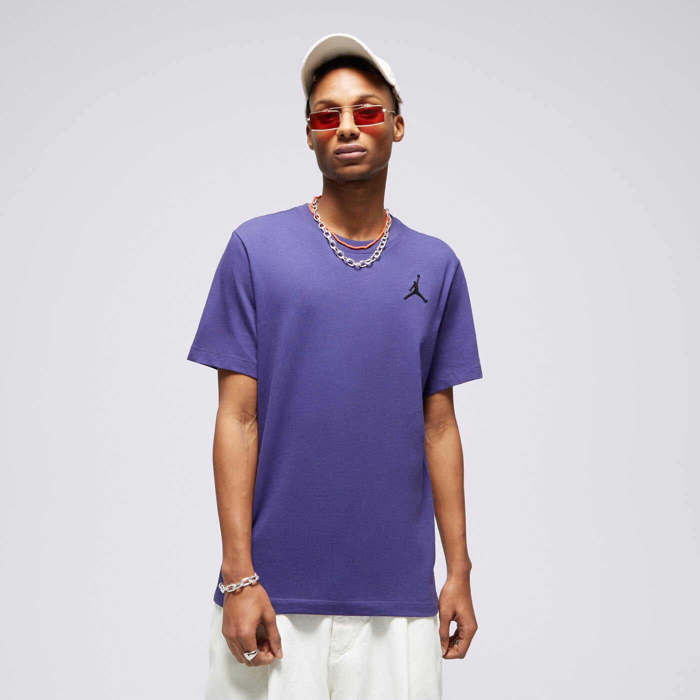 JORDAN TRIČKO M J JUMPMAN EMB SS CREW DC7485-502 | barva FIALOVÁ ...