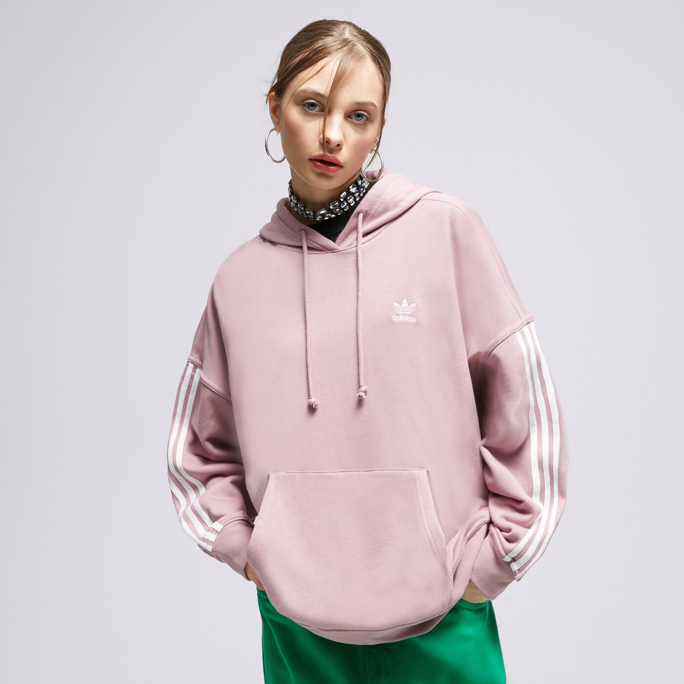 ADIDAS MIKINA S KAPUCÍ HB9531 HB9531 | barva RŮŽOVÁ | Módní Mikiny ...